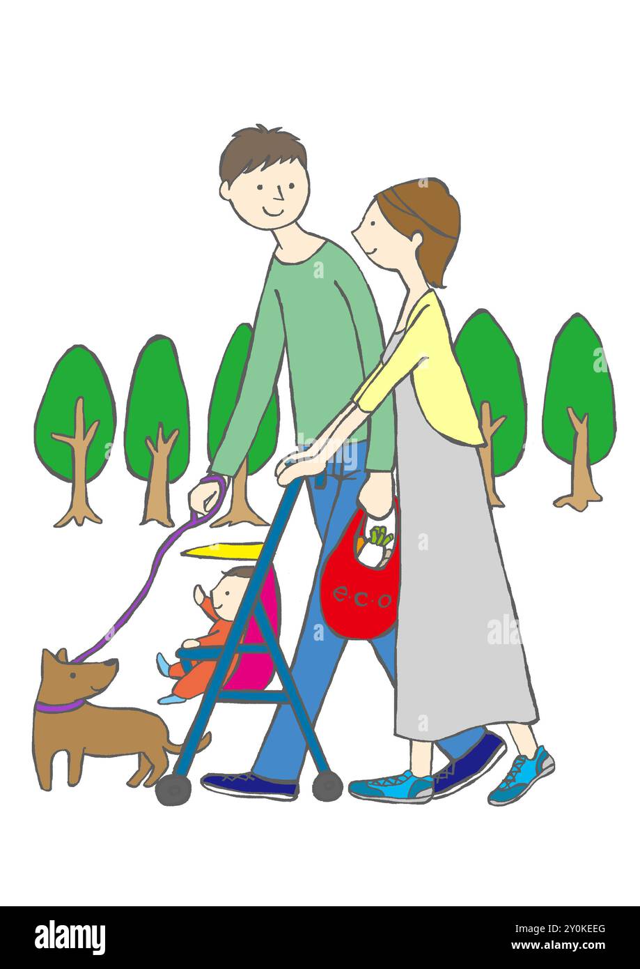 Full body walking profile hi-res stock photography and images - Alamy