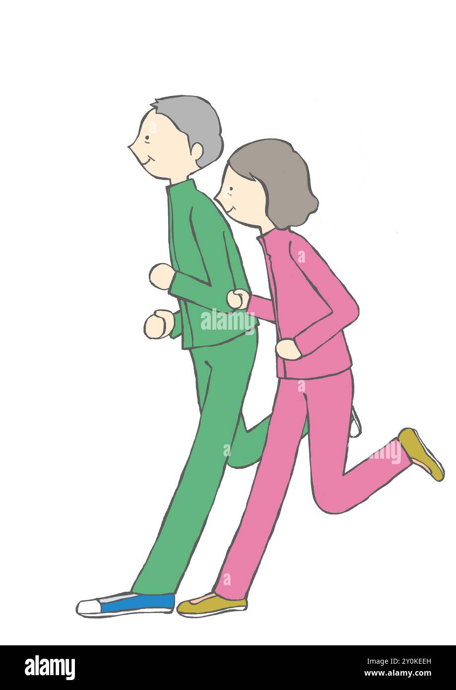 Jogging old man Stock Photo - Alamy