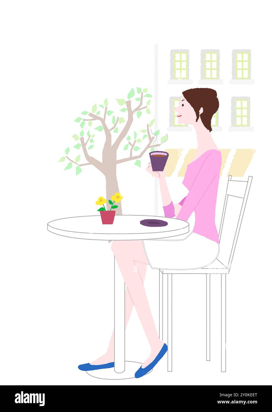 People in the cafe Cut Out Stock Images & Pictures - Alamy