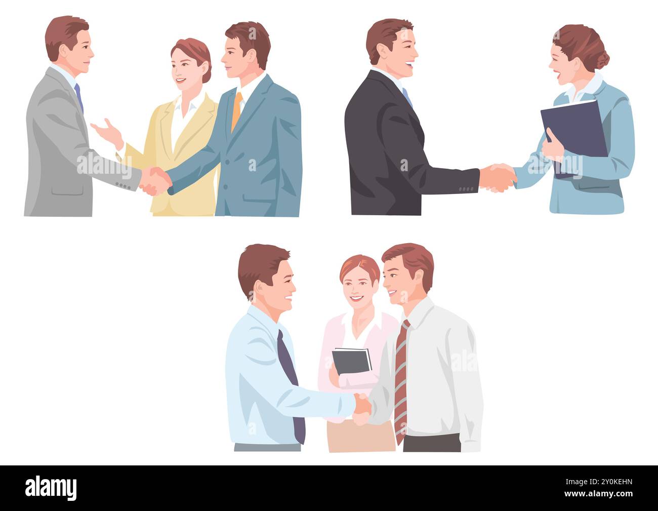Business handshake multiple hi-res stock photography and images - Alamy
