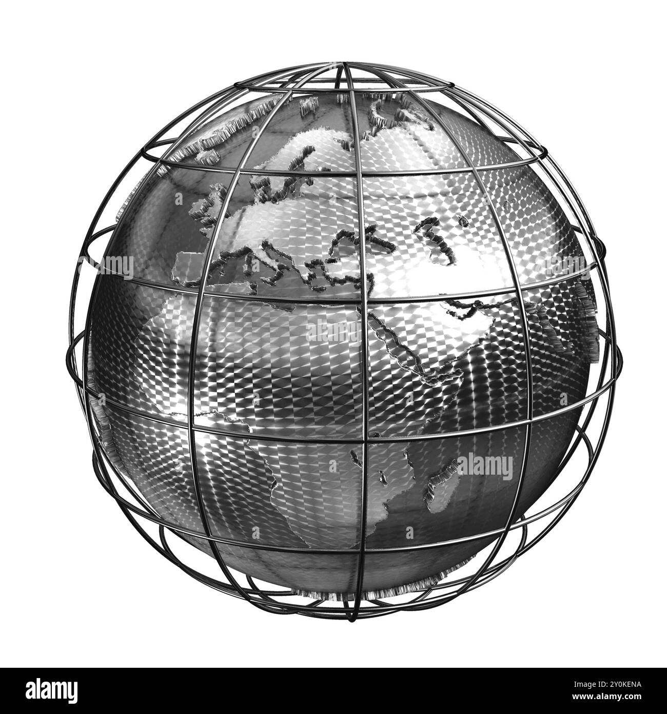 Metal Earth Europe and Africa Stock Photo - Alamy
