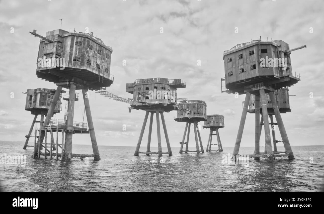 Red Sands forts, Medway, Thames estuary Stock Photo - Alamy