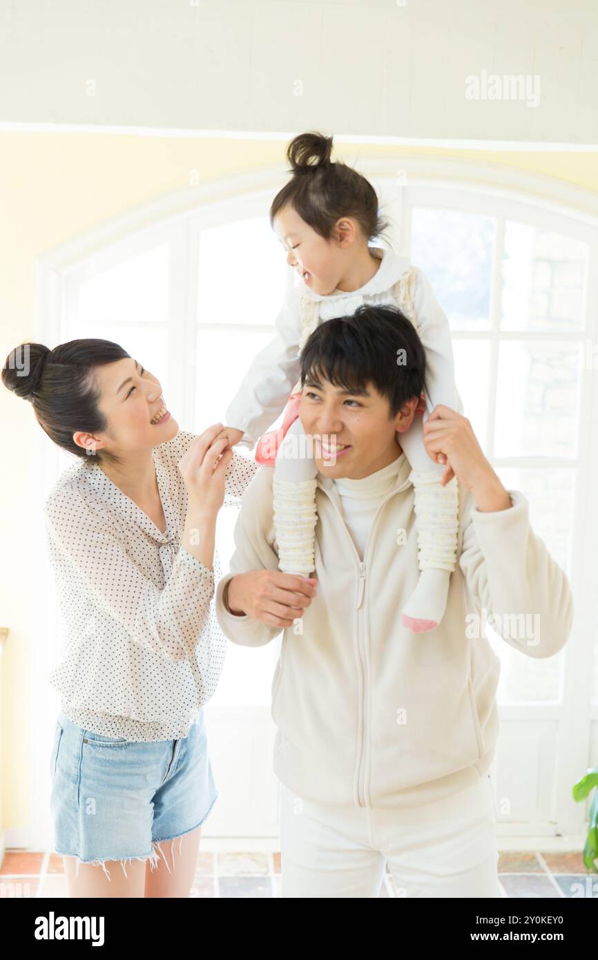3 person family hi-res stock photography and images - Alamy