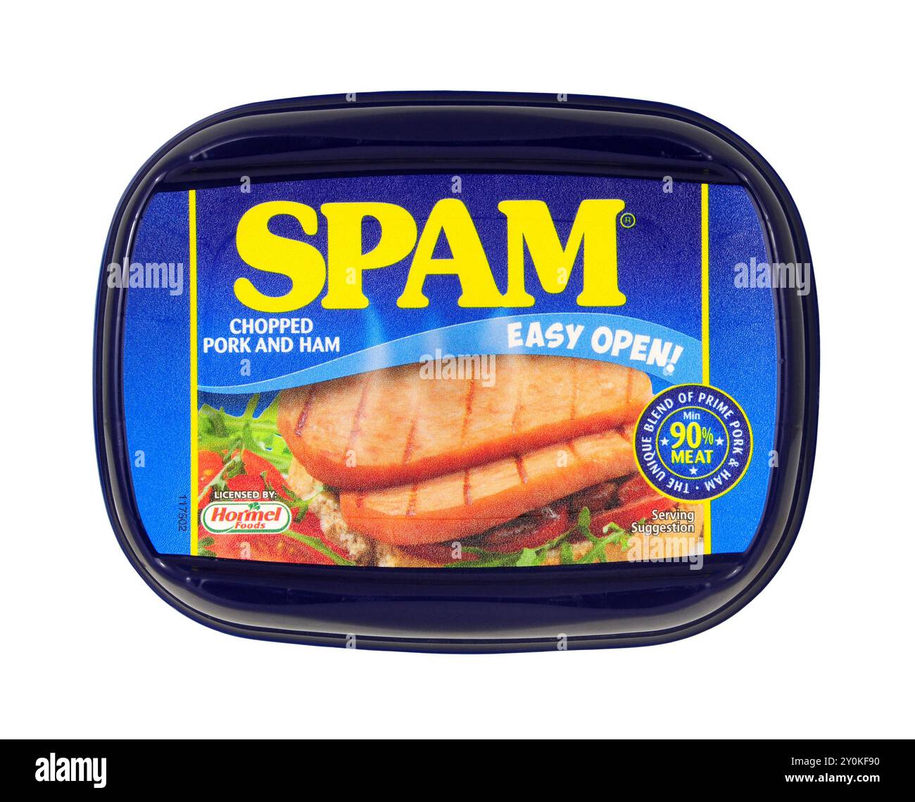 Spam chopped pork and ham in an easy open plastic 200g tub Stock Photo ...