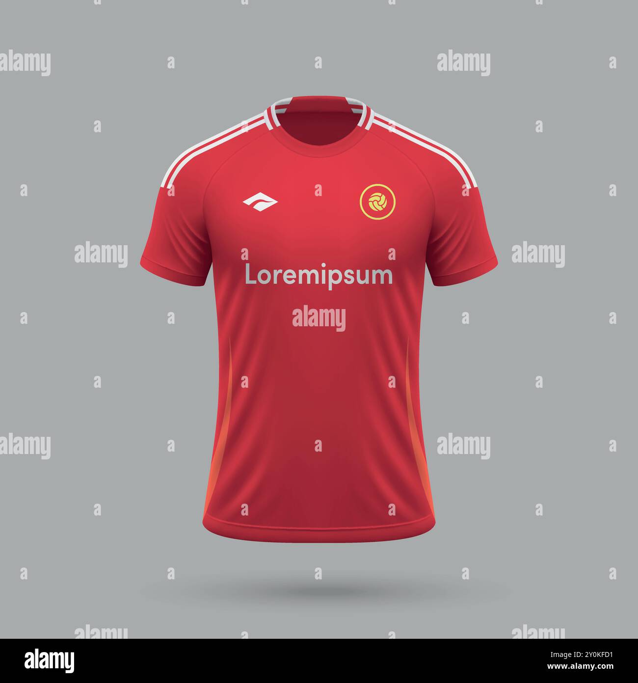 3d realistic soccer jersey in Manchester United style, football shirt ...