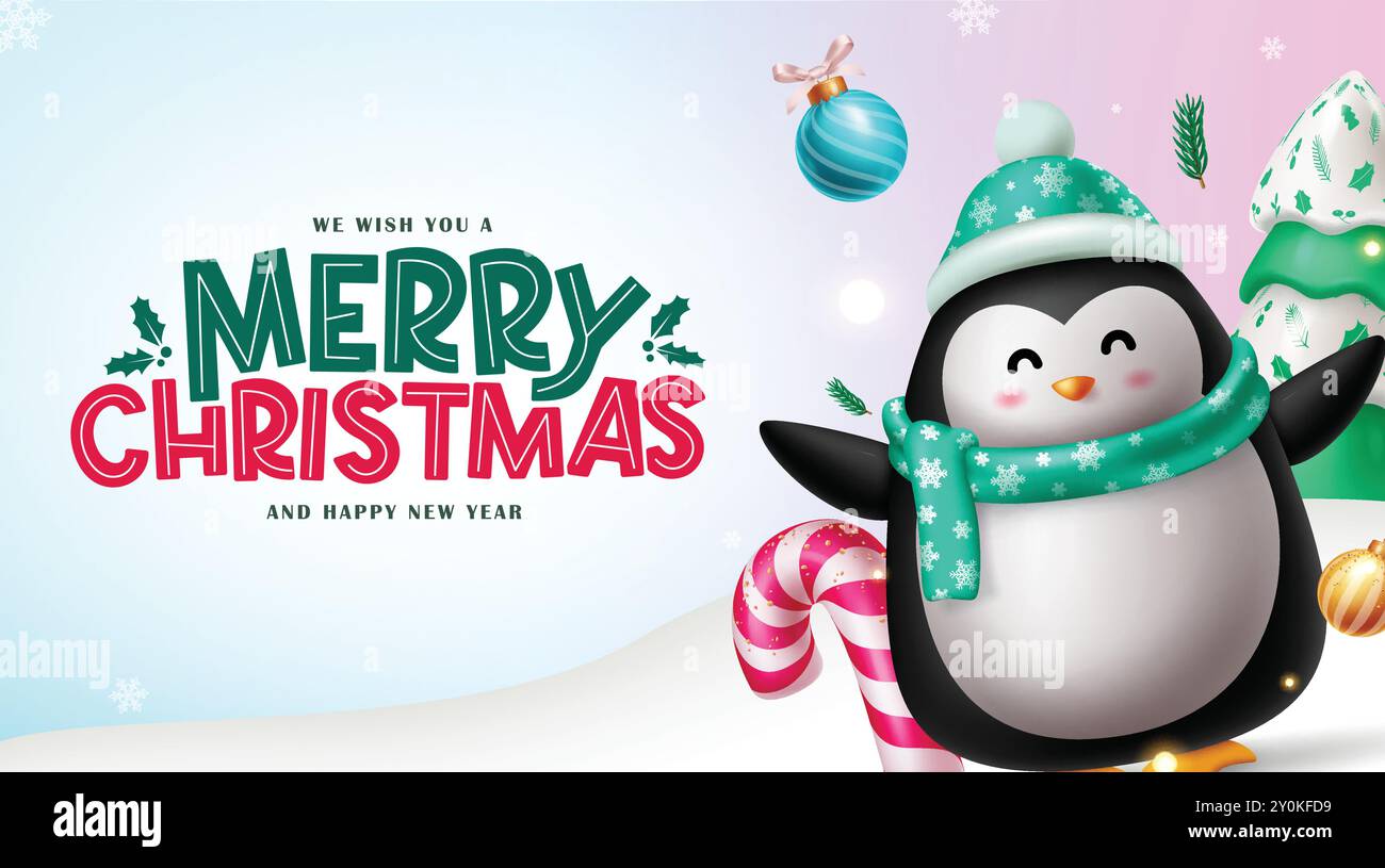 Christmas greeting vector template design. Merry christmas greeting ...