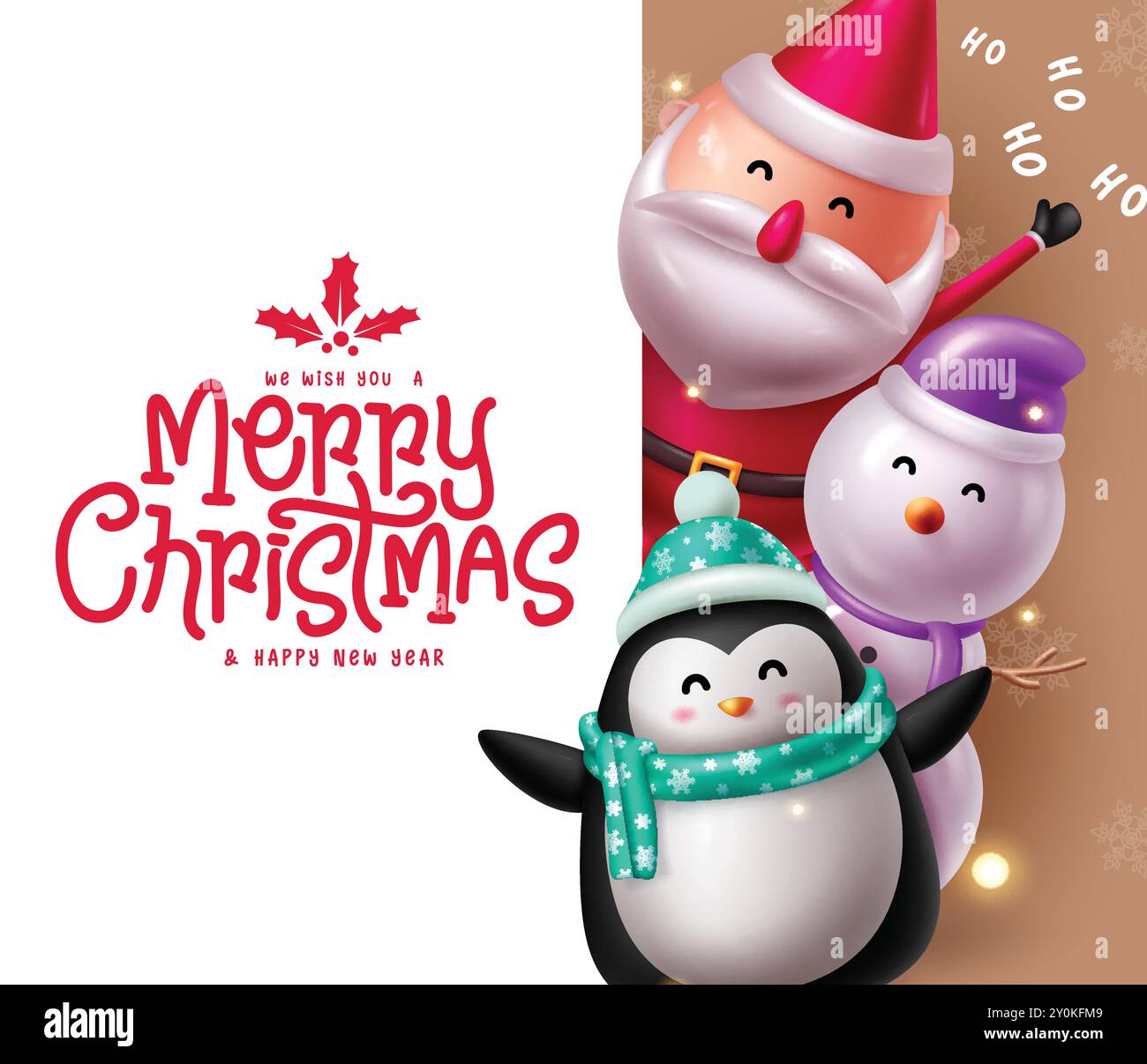 Christmas greeting vector template design. Merry christmas greeting ...