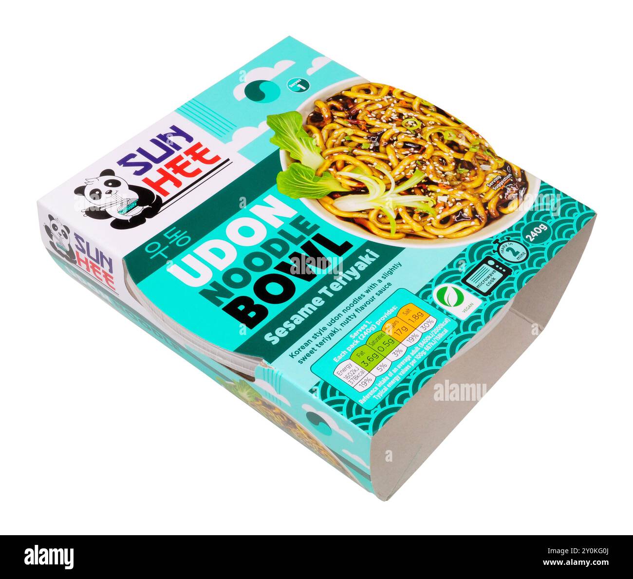 Sun Hee sesame teriyaki Korean style udon noodle bowl in a 240g pack ...