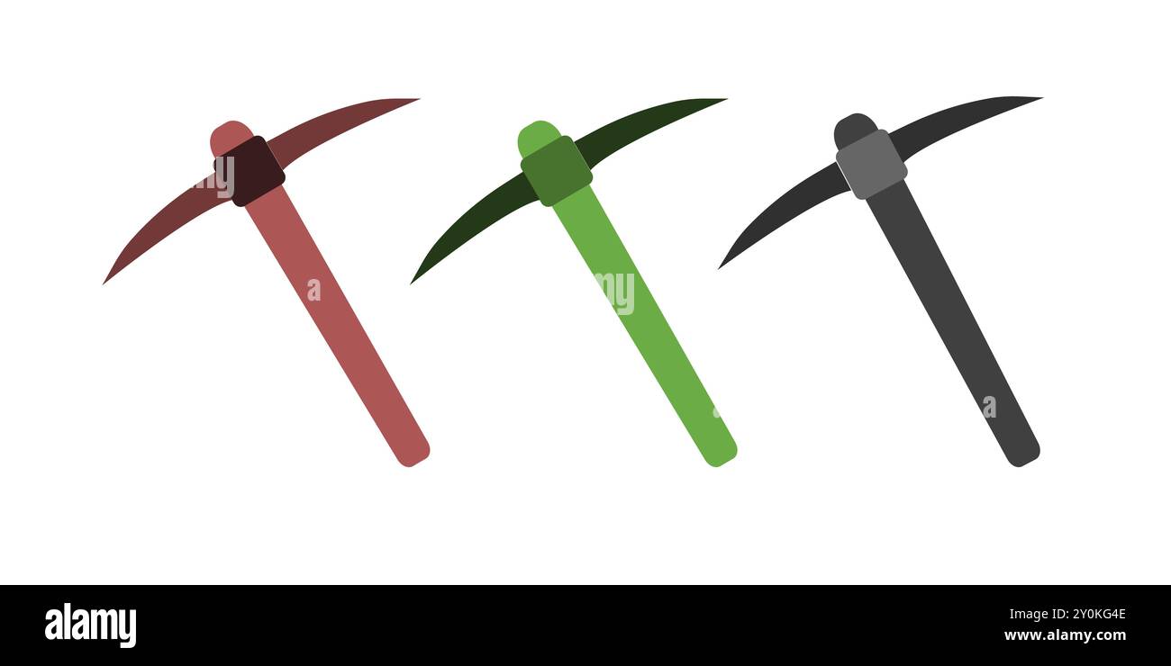 crossed pickaxe vector icon element design template Stock Vector Image ...