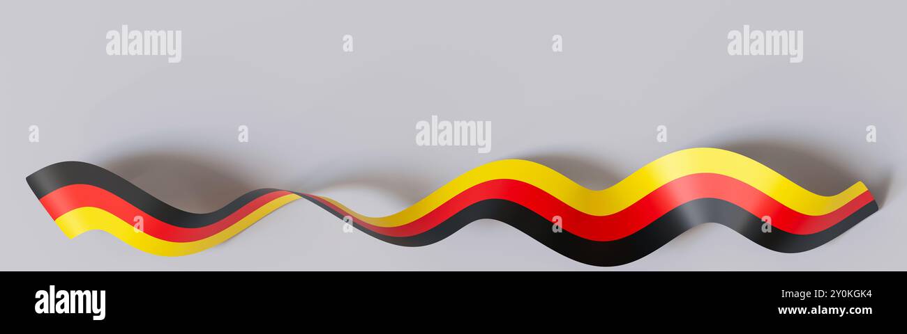 Dynamic representation of the German flag colors in a flowing, wavy ...