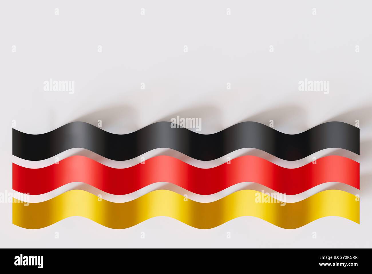 Minimalist artistic rendering of the German flag, featuring flowing ...