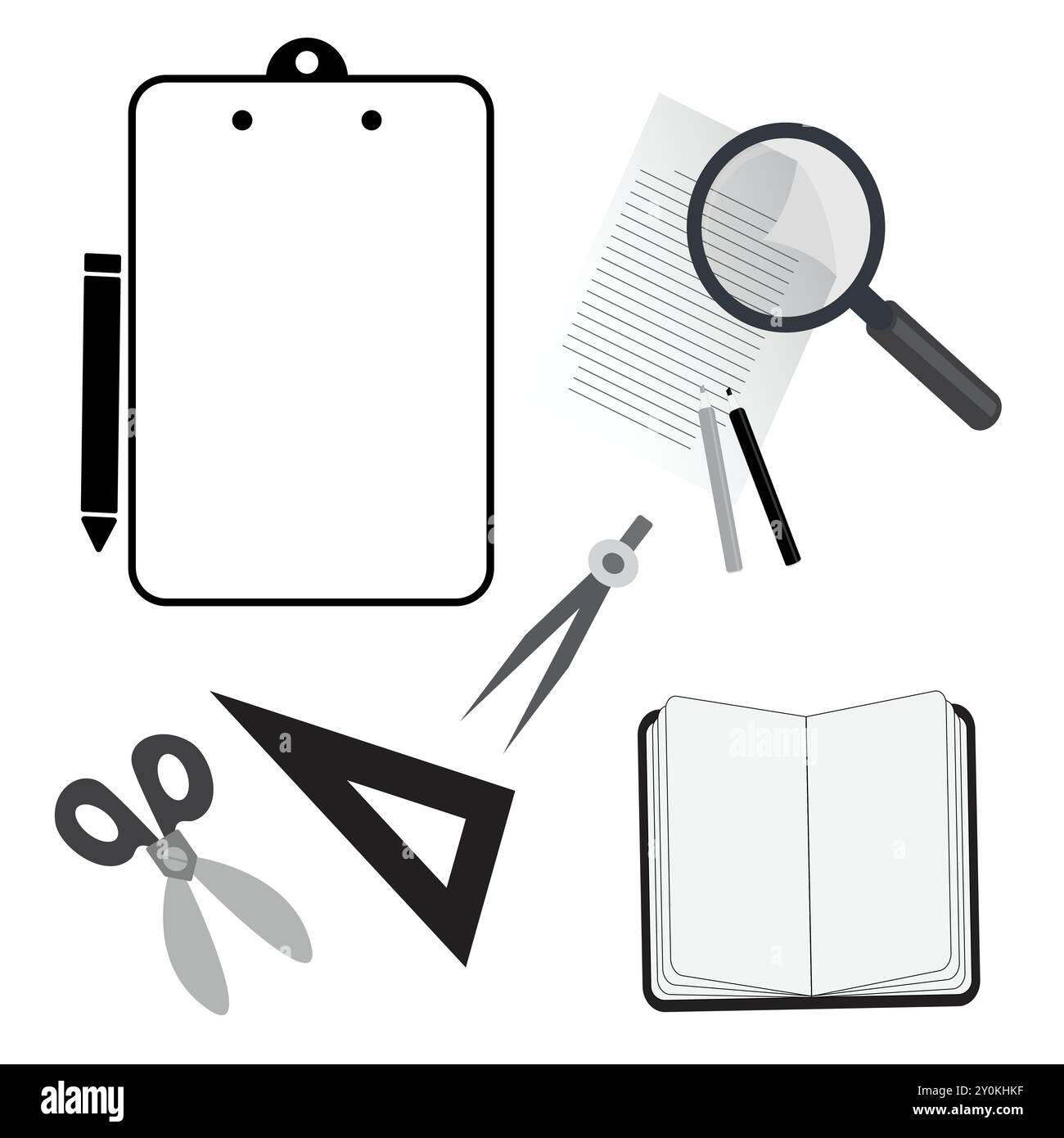 Pen office school stationery Stock Vector Images - Alamy