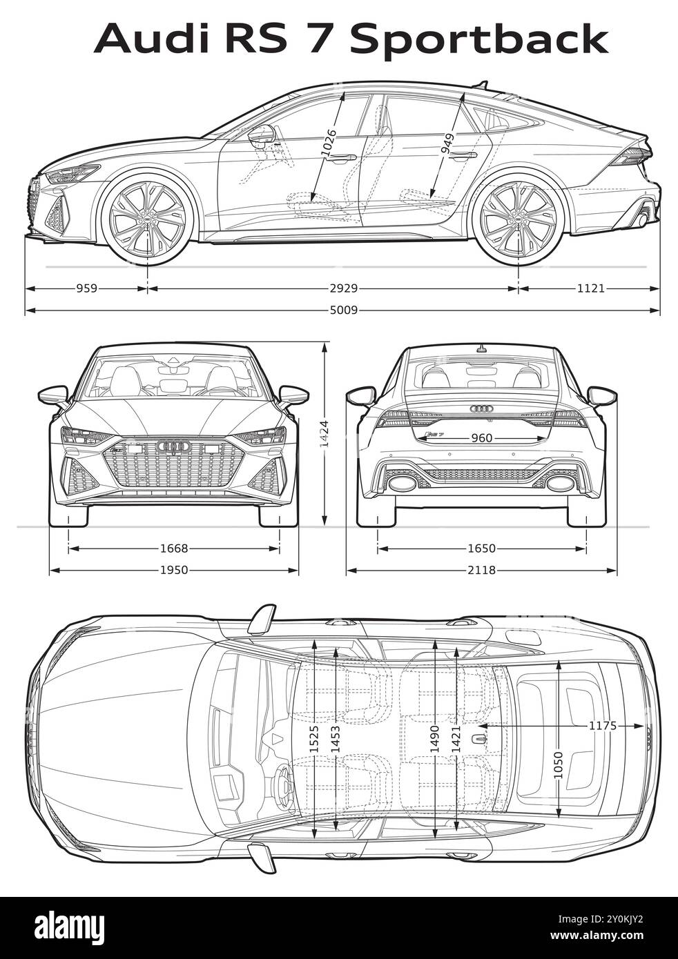 Audi rs7 2020 Stock Vector Images - Alamy