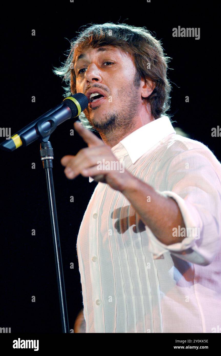 Milan Italy 20/05/2003: Neffa , Italian singer, during the television ...