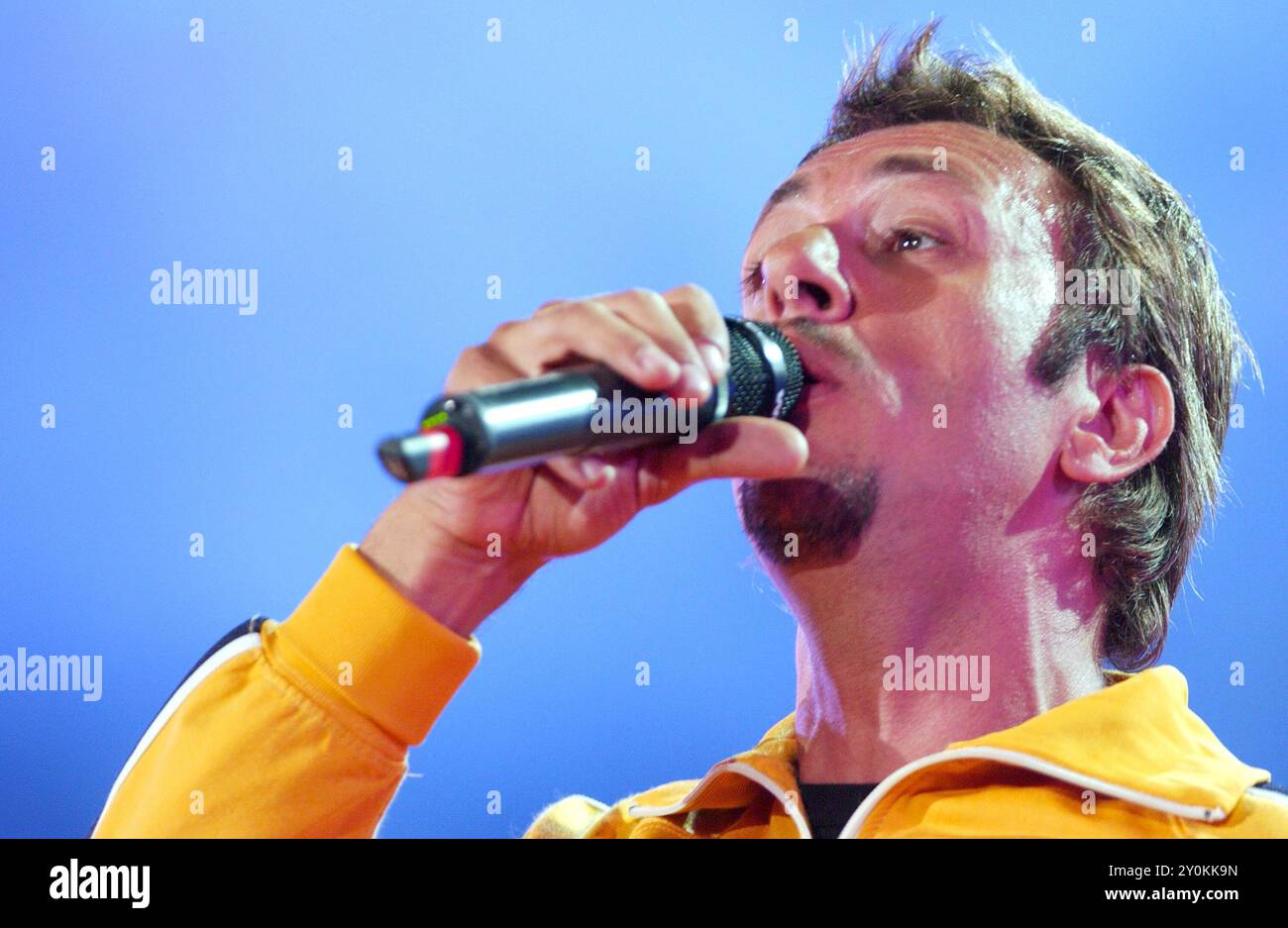 Verona Italy 18/09/2004: Neffa , Italian singer, during the television ...