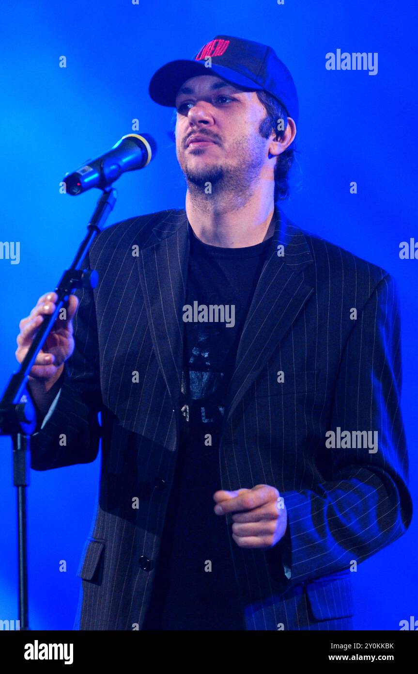 Milan Italy 28/05/2004: Neffa , Italian singer, during the television ...
