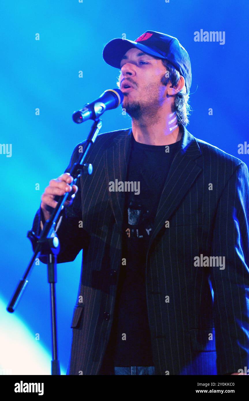 Milan Italy 28/05/2004: Neffa , Italian singer, during the television ...