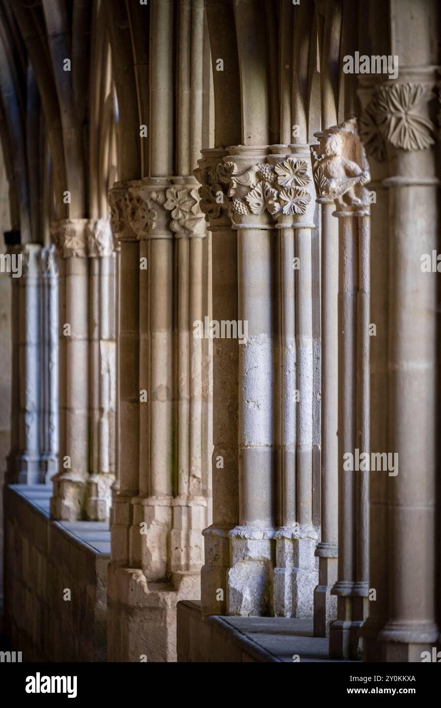 columns and capitals, Monastery of Santa María la Real de Iranzu ...