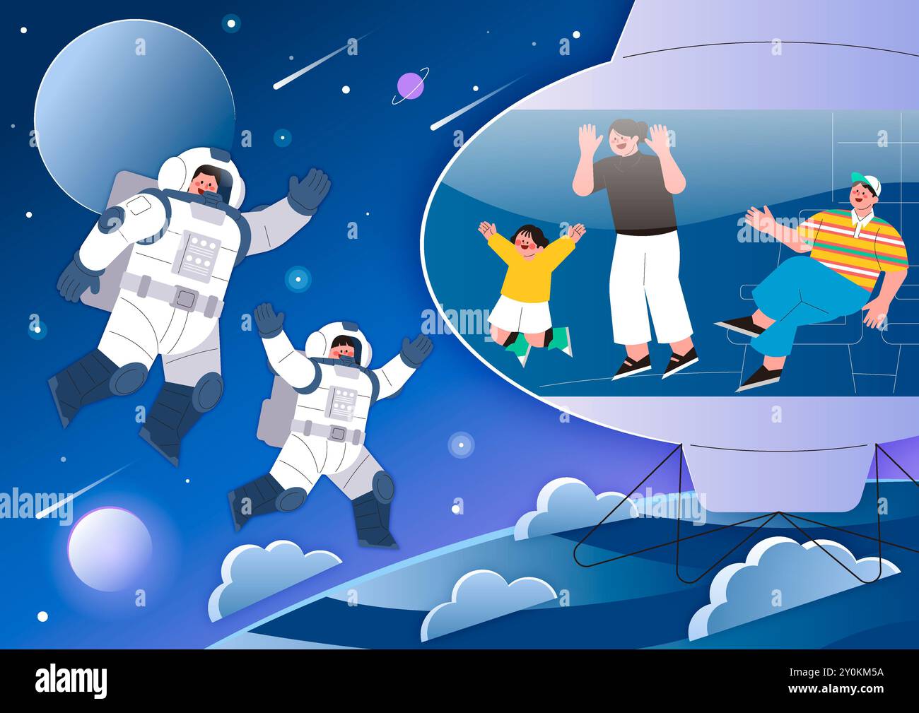 Astronauts working in space hi-res stock photography and images - Alamy