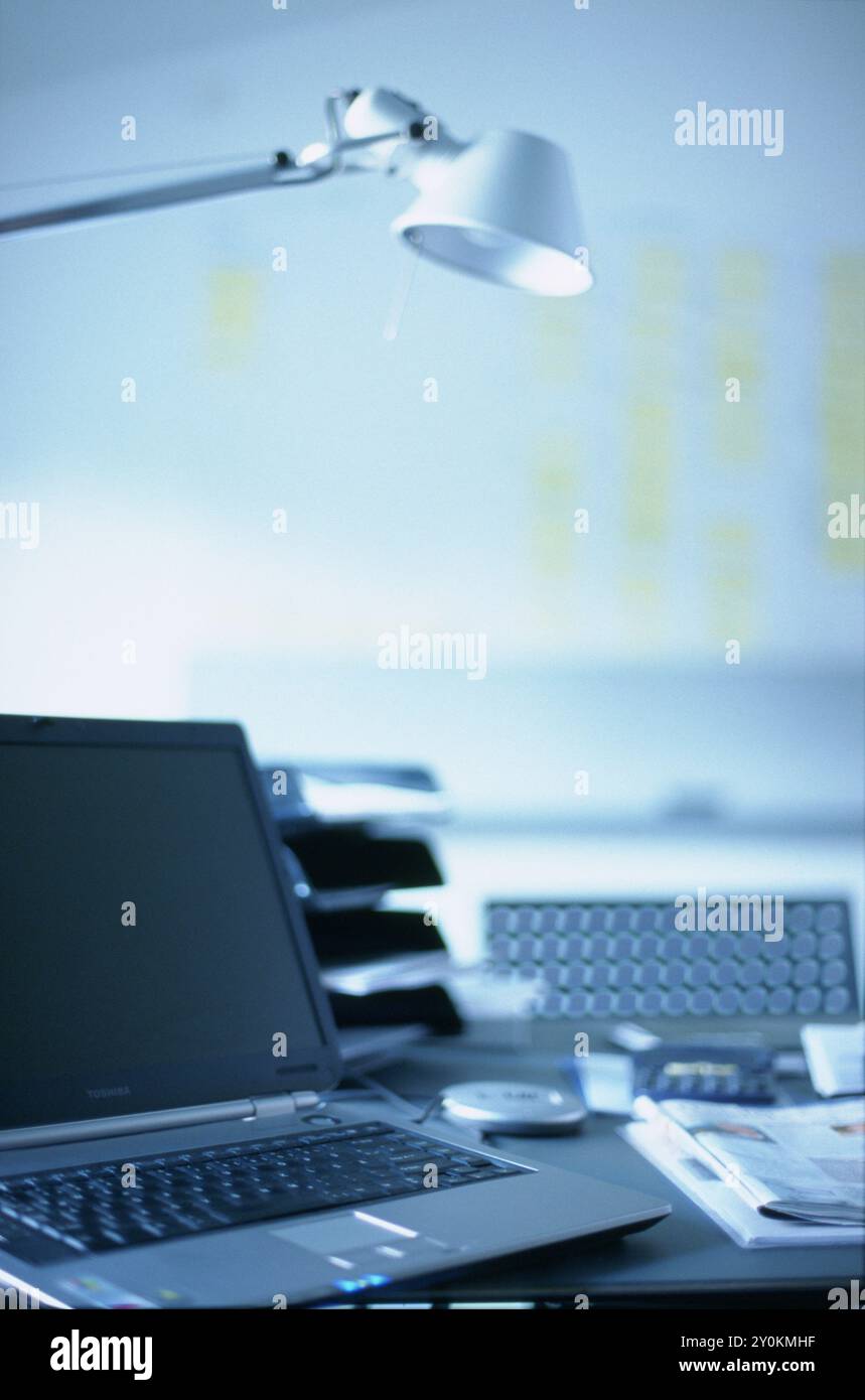 Desk lamp laptop computer hi-res stock photography and images - Alamy