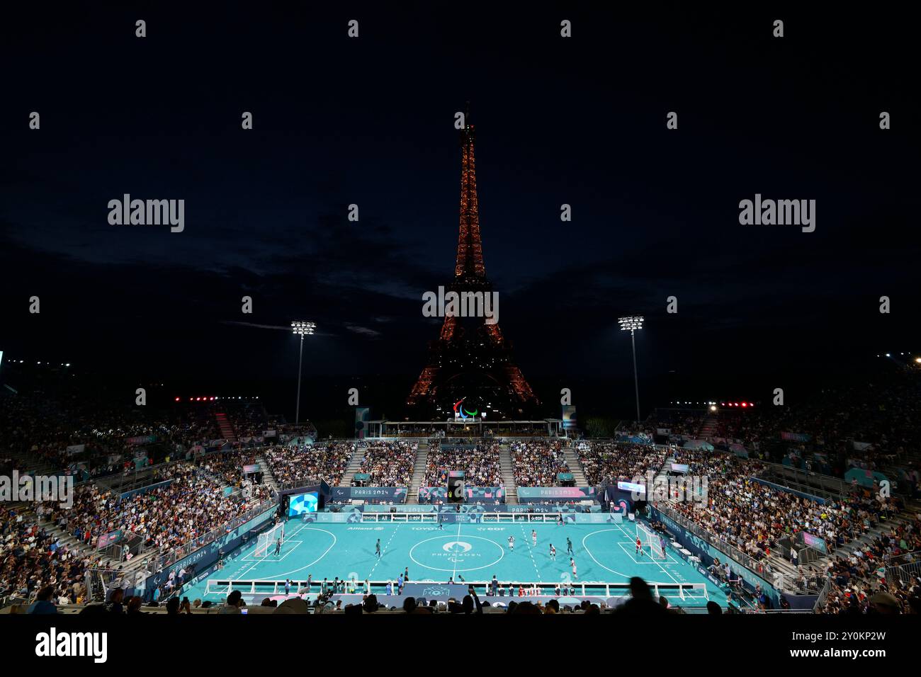 Paris, France. 02nd Sep, 2024. Paralympics blind football. France V ...