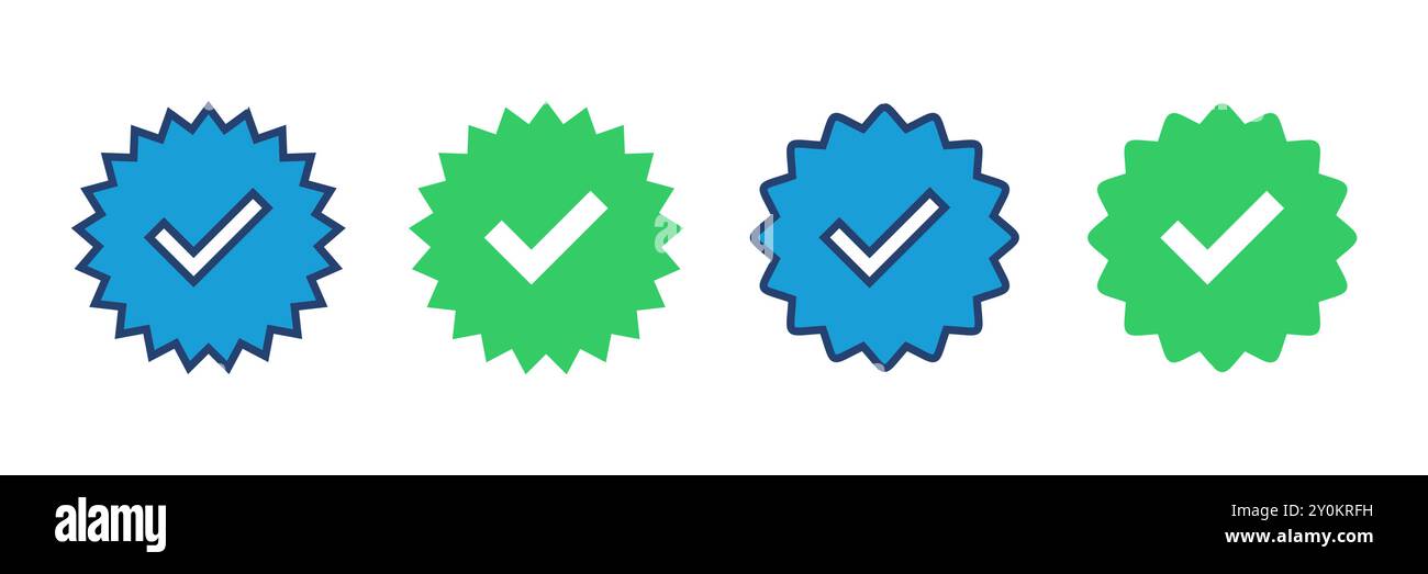 verified icon vector. verification check mark. approved icon Stock Vector Image & Art - Alamy