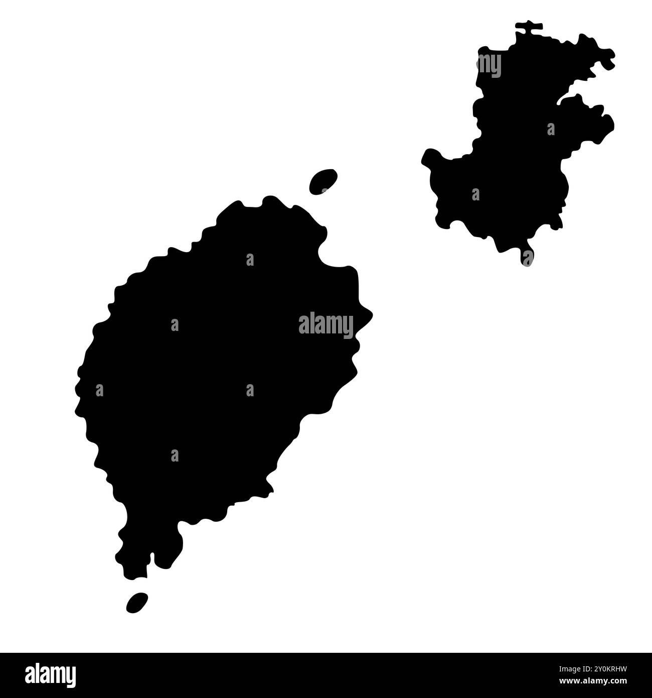 Sao tome and principe silhouette map hi-res stock photography and ...