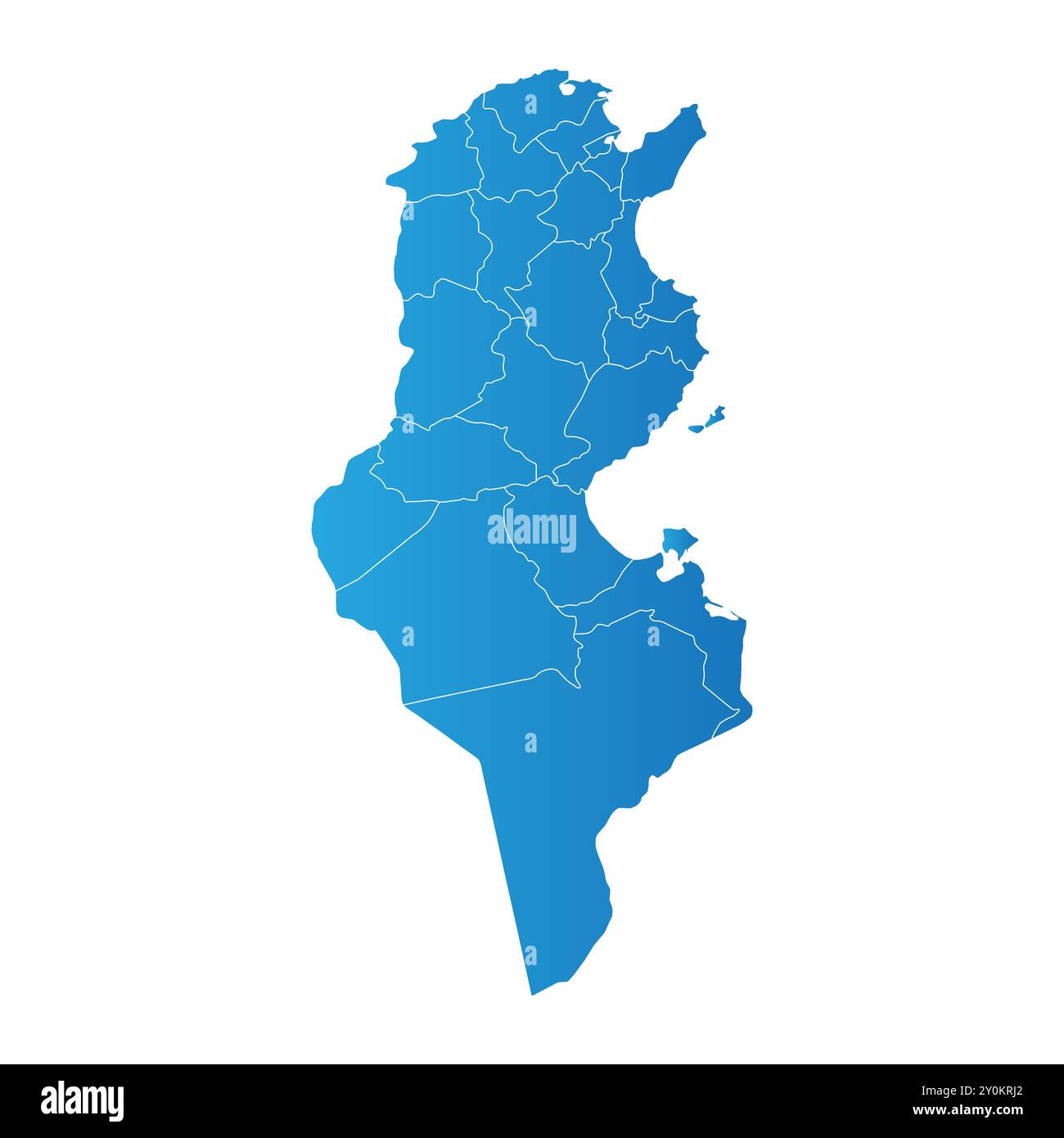 Tunisia district Country land Map Stock Vector Image & Art - Alamy