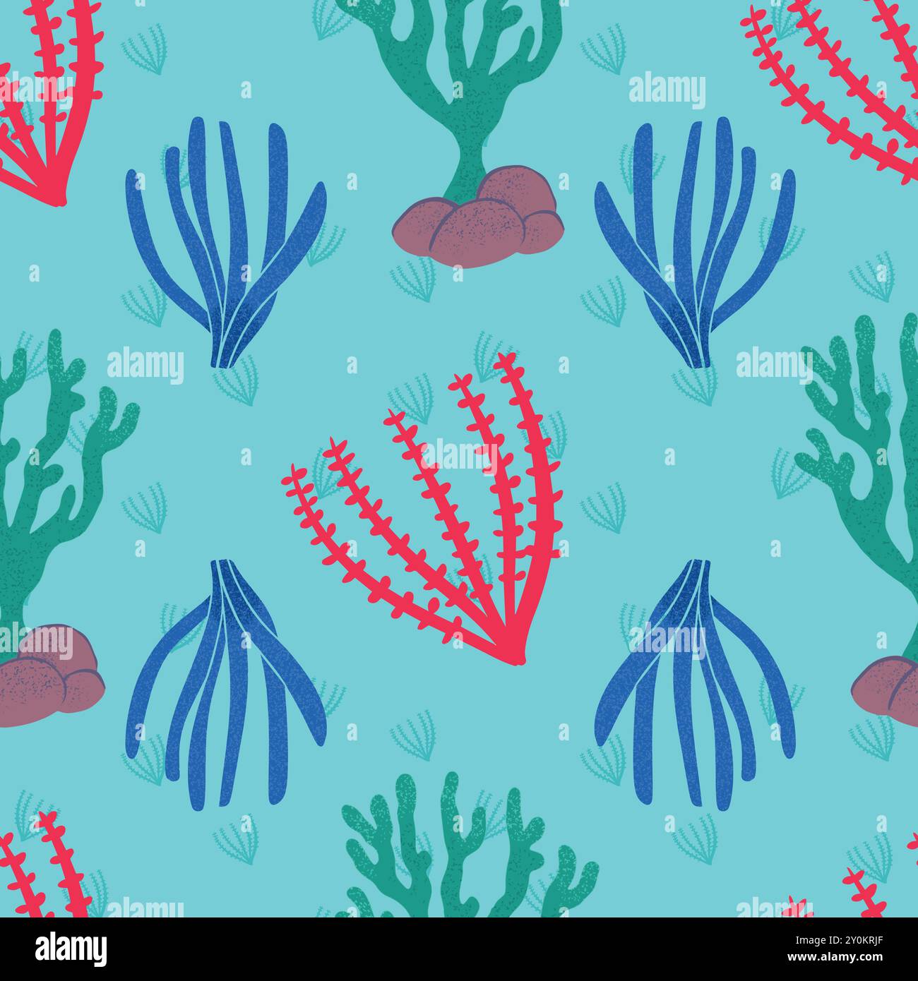 Coral reef vector underwater seamless pattern design Stock Vector Image ...