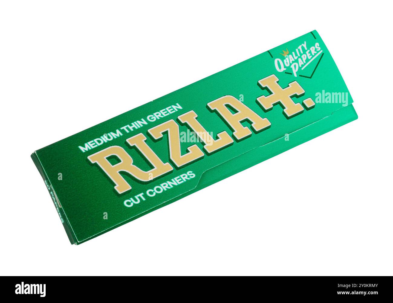 Packet of Rizla green medium thickness cigarette hand rolling papers ...