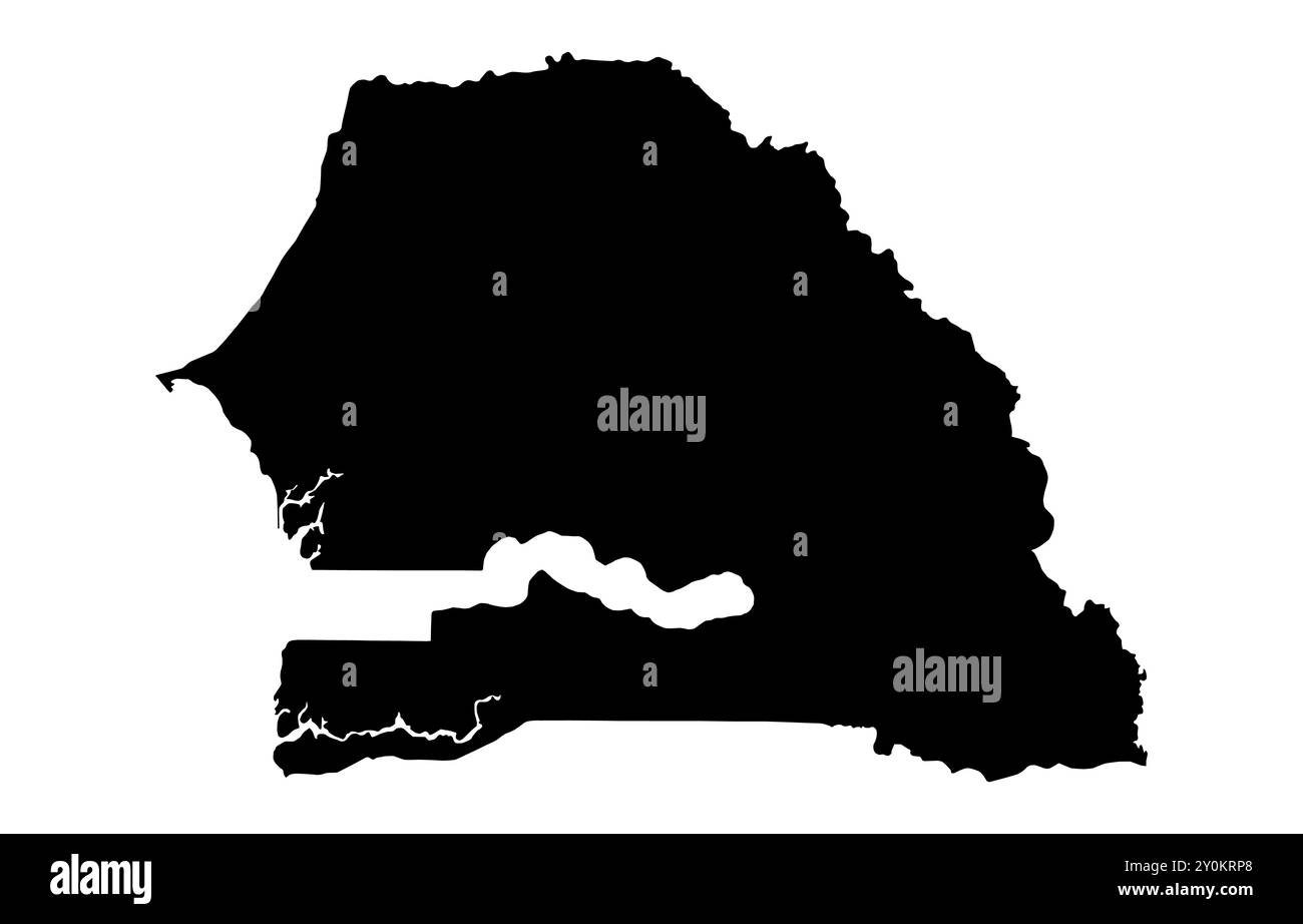 Senegal country silhouette hi-res stock photography and images - Alamy