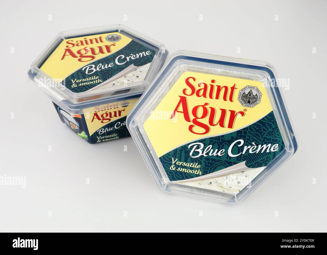 Saint Agur blue crème cheese, blue cheese spread made with pasteurized ...