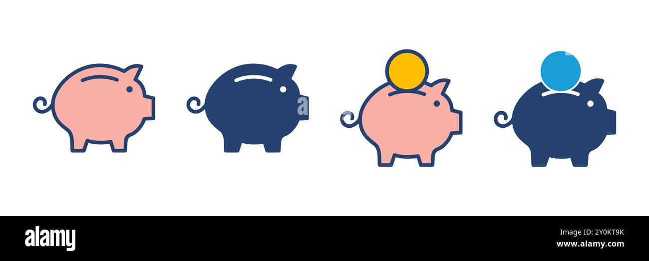 Piggy bank icon vector. piggy money icon Stock Vector Image & Art - Alamy