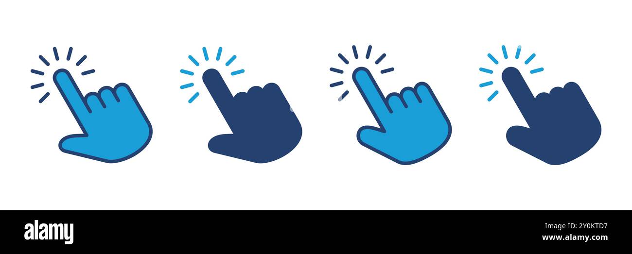 Hand cursor icon. cursor icon vector. hand cursor icon click Stock ...
