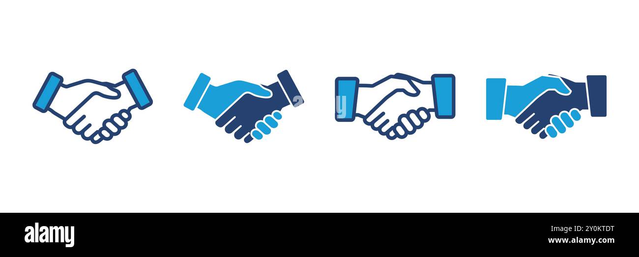 Handshake icon vector. business handshake. contact agreement Stock ...