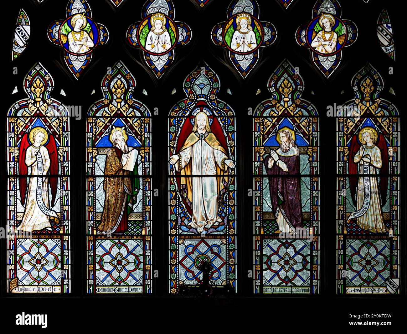 The east window, St. Mary`s Church, Ashwell, Rutland, England, UK Stock ...