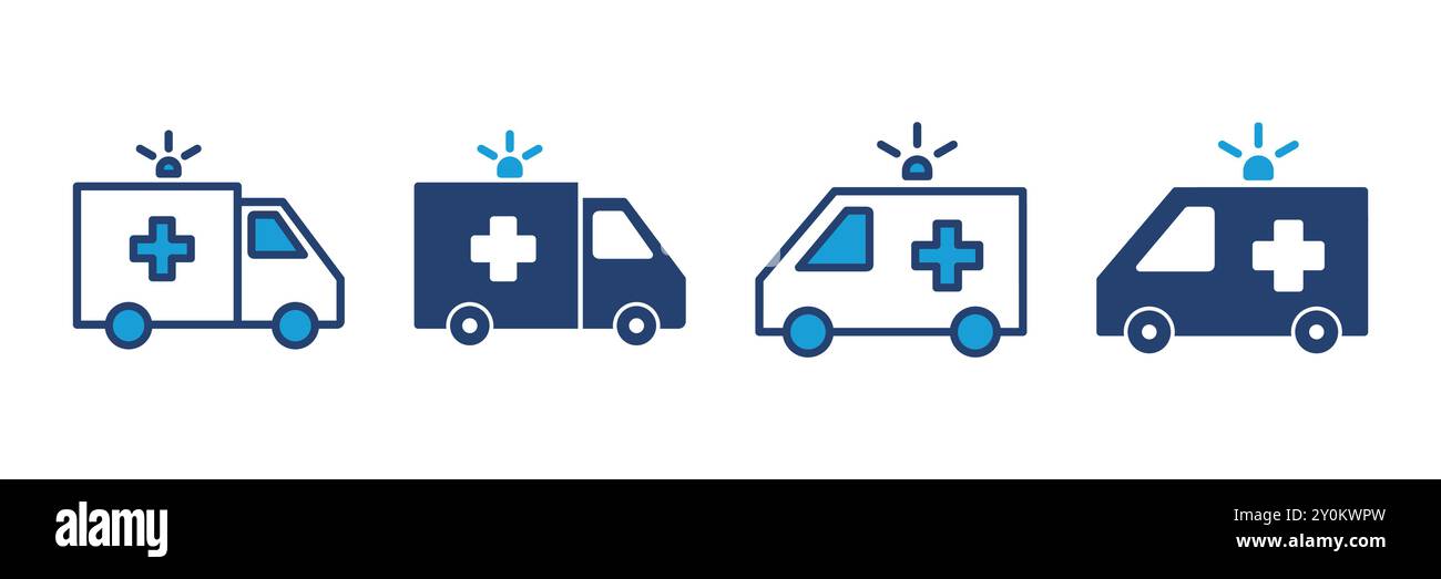 Ambulance icon vector. ambulance truck icon vector. ambulance car Stock ...