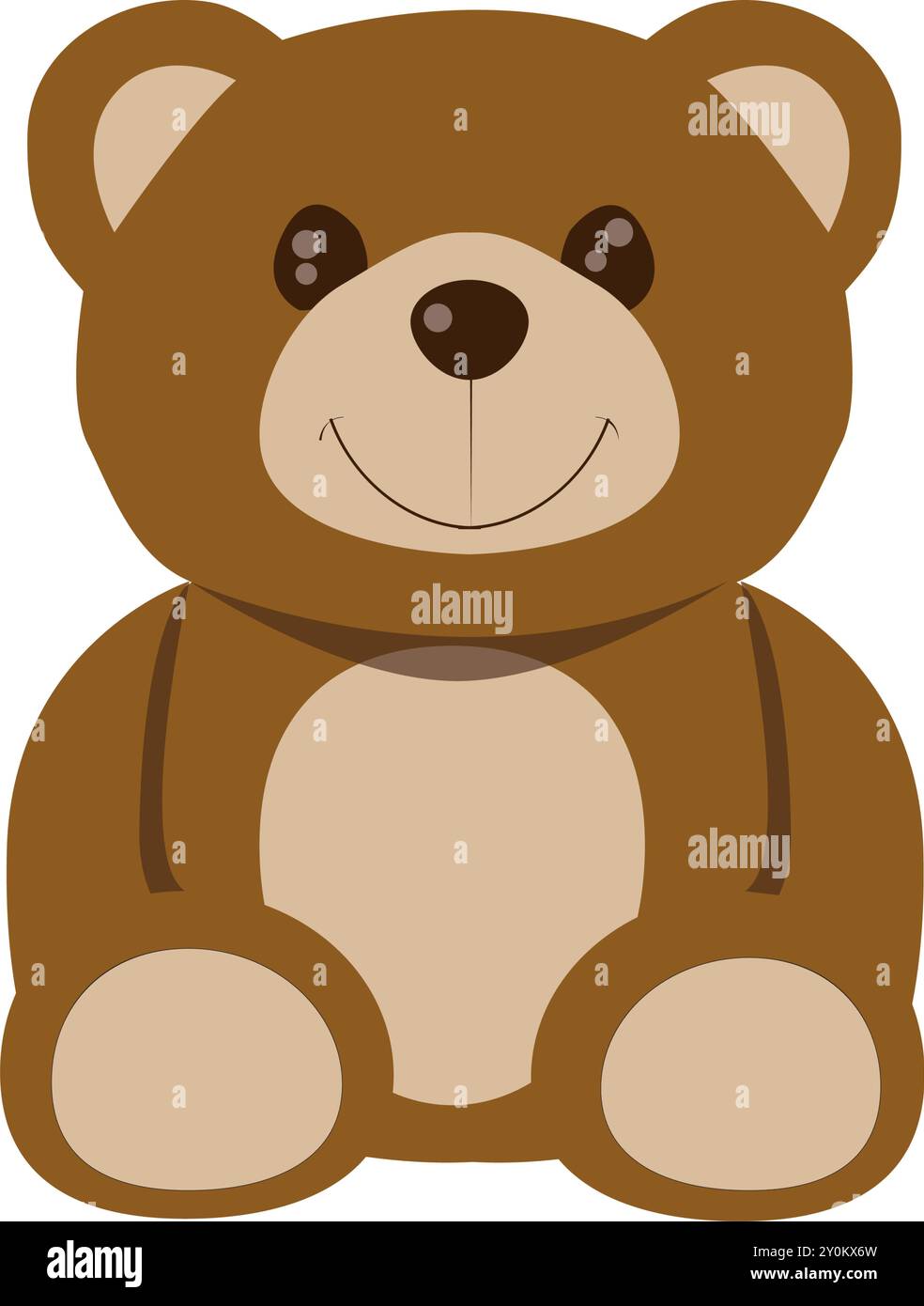 Bear cub. Cartoon cute wild animal. Simple vector drawing of a bear cub ...