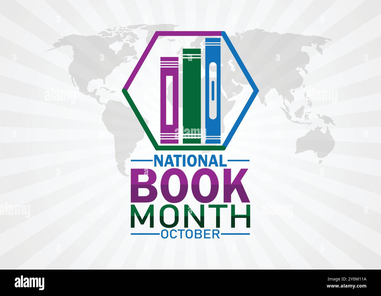 National Book Month October Vector illustration. Holiday concept ...