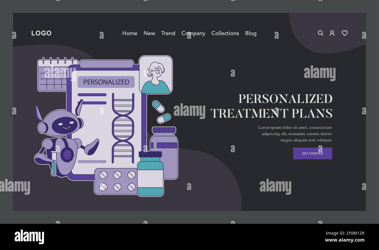AI in Medicine concept. A robot creating customized healthcare plans ...
