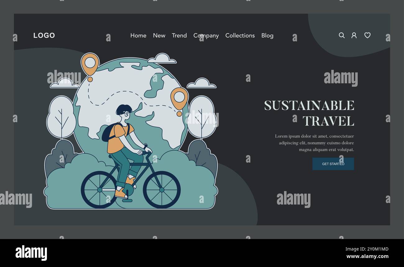 World Tourism Day concept. Illustration promoting eco-friendly travel ...