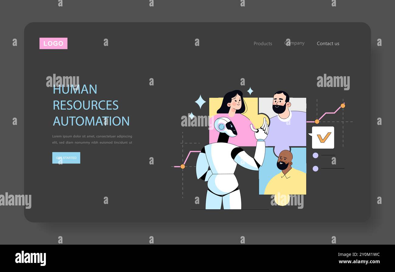 Artificial Intelligence Concept Robot Assists In Human Resources Tasks