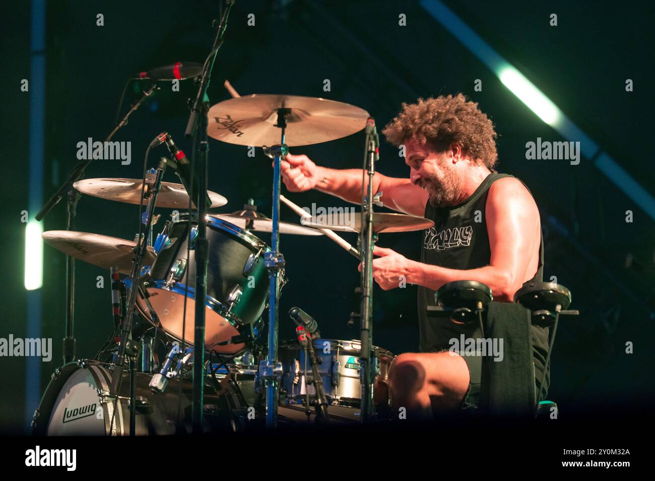 July 06, 2024: Jon Theodore performs with Queens of the Stone Age at ...