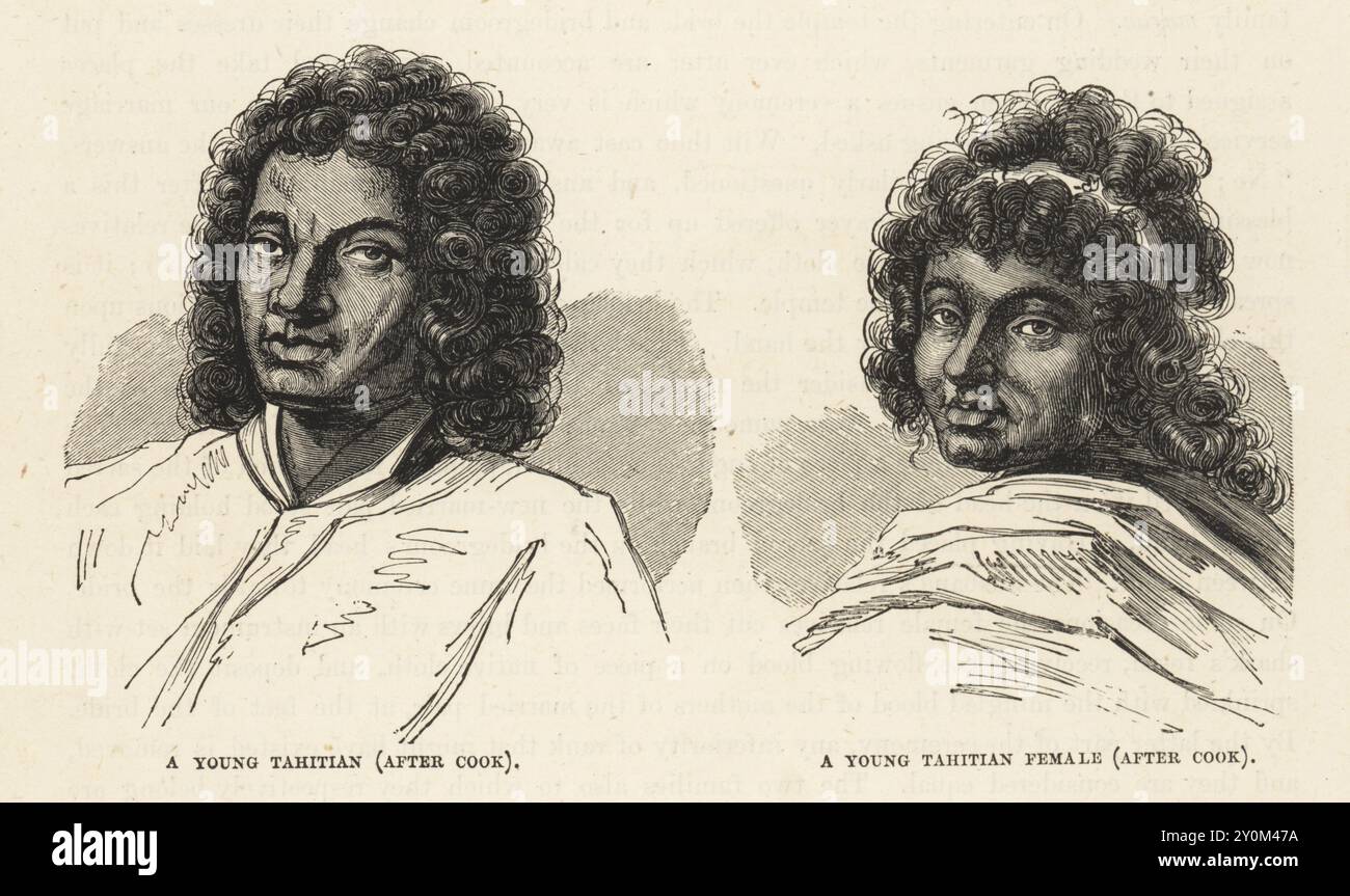 Portrait of Omai, young man of Tahiti, and Tynai-Mai, a principal Lady ...
