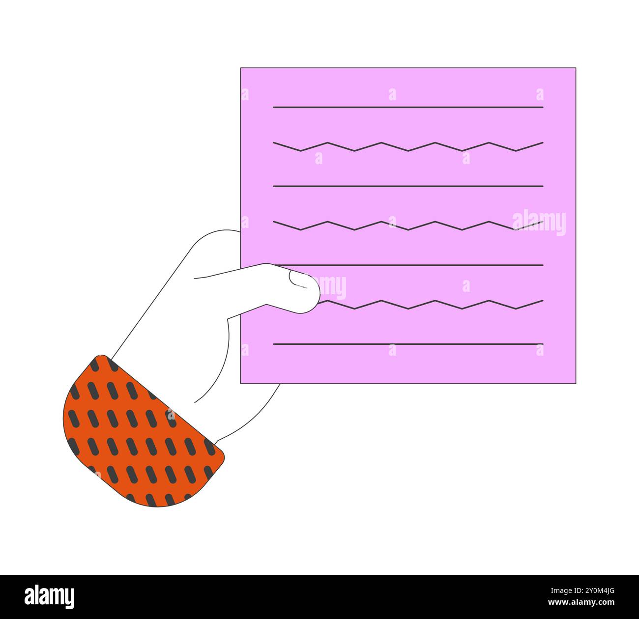 Hand holding paper cartoon illustration Stock Vector Image & Art - Alamy