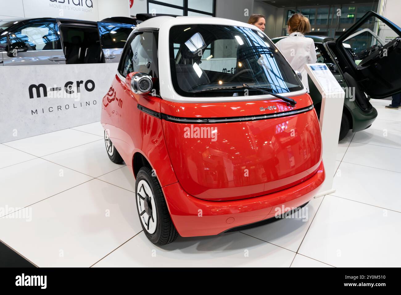 Microlino m-ero electric bubble car at the IAA Mobility 2023 motor show ...