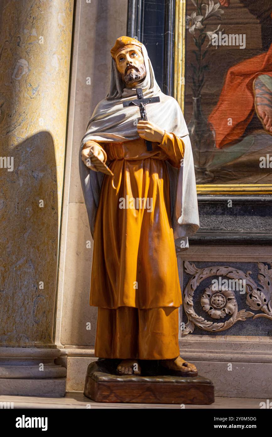 Statue representing Saint Sebastian, one of the symbols of the Catholic ...