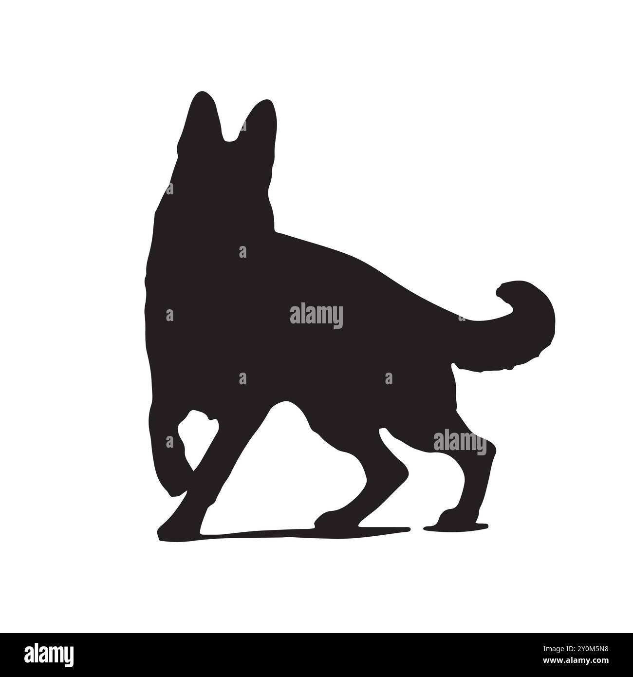 Black dog drawing Stock Vector Images - Alamy
