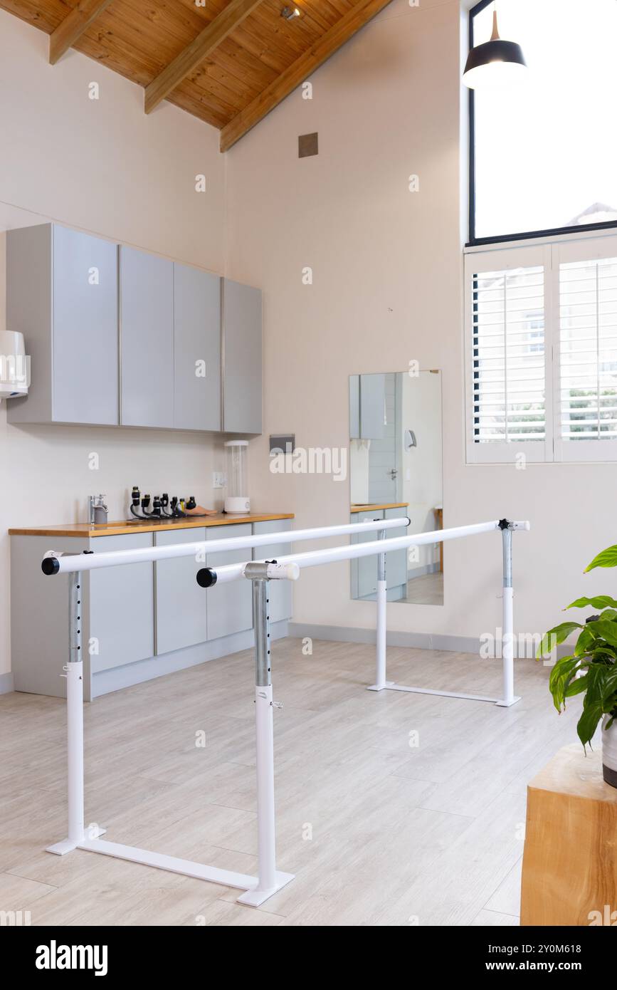 Prosthetic lab with parallel bars for physical therapy and ...