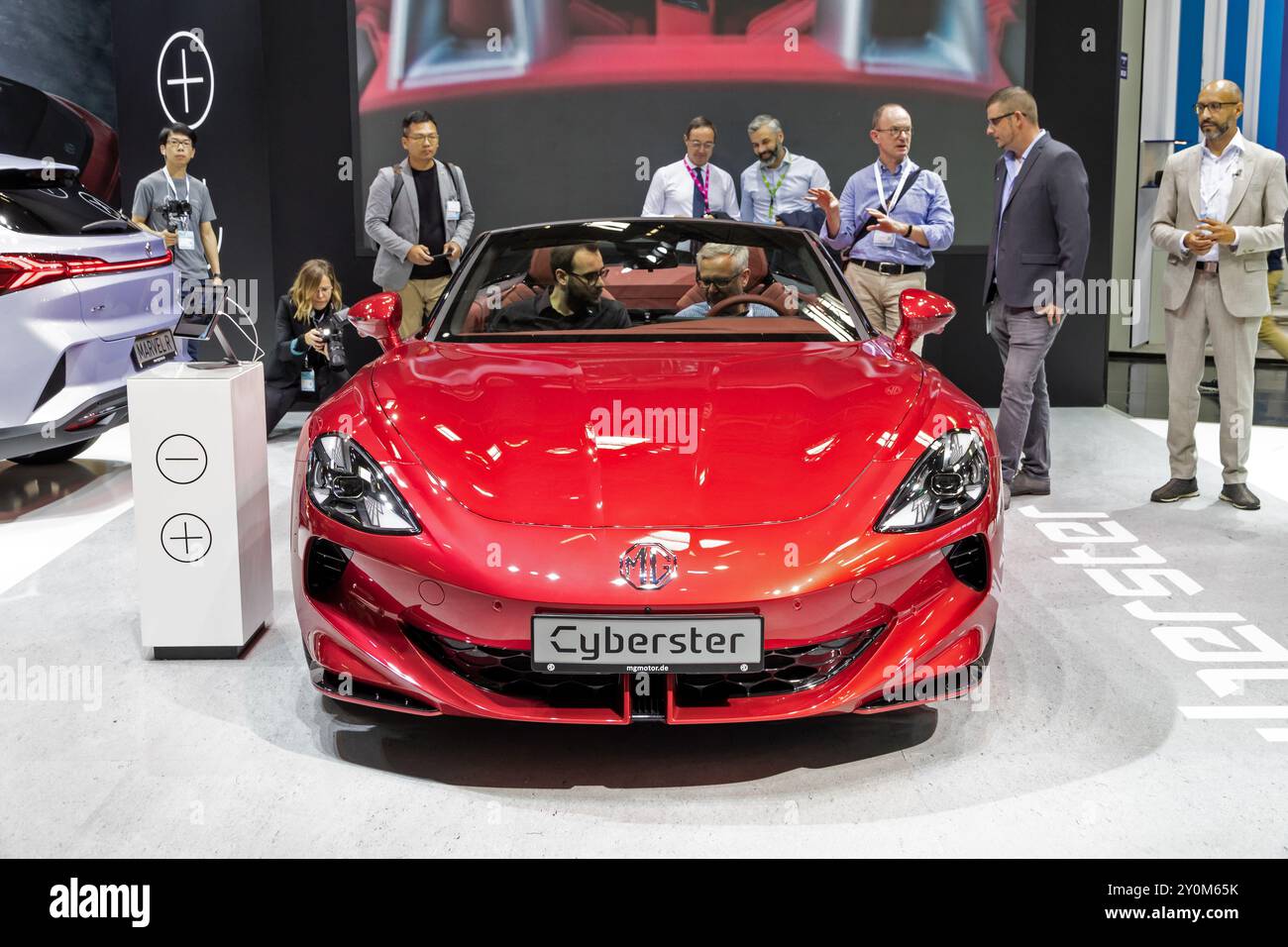 MG Cyberster electric roadster sports car at the IAA Mobility 2023 ...